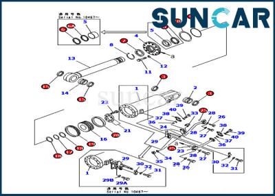 China 707-98-84010 Hydraulic Repair Seal Kits Komatsu Ripper Tilt Cylinder Replacement Kit for sale