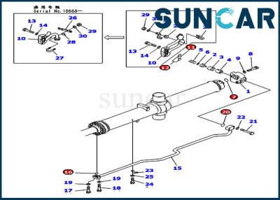 China 707-98-74110 Blade Lift Cylinder Repair Kit Hydraulic Seal Kits For Komatsu D475A-3 Dozer for sale