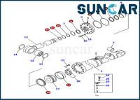 China Komatsu Sealing Kit 7079984200 Blade Tilt Cylinder Service Kit Fits Bulldozer Models D475A-5 for sale