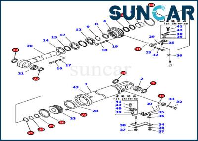 China 707-99-75530 Ripper Lift Cylinder Repair Seal Kits For D475A-5 Komatsu Bulldozer for sale