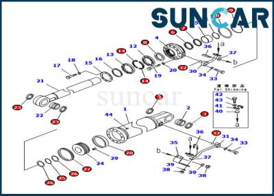 China ISO9001 131-62-05080 Lift Cylinder Seal Repair Kit D50A-16 Dozer Komatsu Replacement Kits for sale