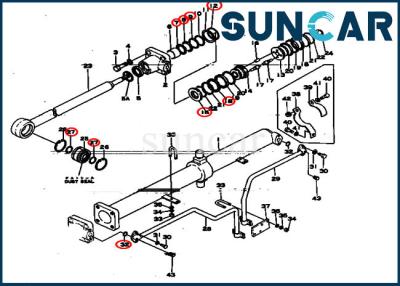 China Machinery Sealing 130-63-05070 Cylinder Seal Repair Kits For Bulldozer Komatsu D50P-15 for sale
