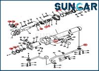 China 130-63-05020 Hydraulic Cylinder Seal Kit Fits Komatsu D53A-16 D53P-16 Bulldozer for sale
