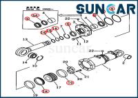China 707-98-95400 Komatsu Repair Kit Dual Tilt Cylinder Sealing Kit Fits D575A-2 Bulldozer for sale
