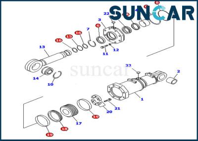 China D575A-2 D575A-3 Dual Tilt Cylinder Seal Kit 707-98-95430 Dozer Komatsu Service Kits for sale