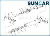 China Komatsu PC10-7 Excavator Blade Lift Cylinder Seal Kit 707-98-12700 Cylinder Service Kits for sale