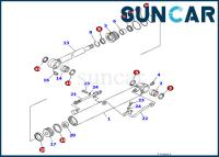 China 707-98-14610 Bucket Cylinder Seal Kit OEM Komatsu Repair Kit Fits Excavator PC8uu-3 R3eplacement for sale