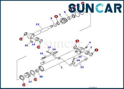 China 707-98-14610 Bucket Cylinder Seal Kit OEM Komatsu Repair Kit Fits Excavator PC8uu-3 R3eplacement for sale
