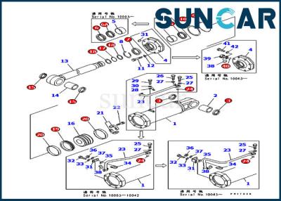China 707-98-84410 Komatsu Cylinder Seal Repair Kit Ripper Lift Hydraulic Replacement Kits for sale