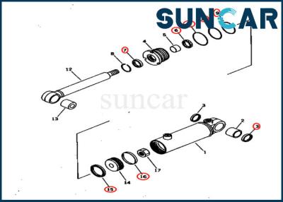 China 707-98-22070 7079822070 Pin Puller Cylinder Seal Kits For D575A-3 D575A-3-M Komatsu for sale