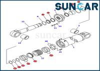 China 707-99-96200 Dump Cylinder Seal Repair Kit For Komatsu Wheel Loader WA800-3 WA900-3 for sale