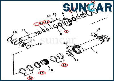 China Dual Tilt Cylinder Sealing Kit 707-99-96201 OEM Dozer Komatsu Hydraulic Oil Seal Kits for sale