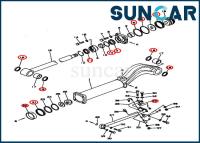 China 131-63-05020 Dump Cylinder Service Kit 131-63-05020 Repair Seal Kit For D53S-16 Komatsu for sale