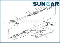 China Excavator Sealing 707-98-22020 Blade Tilt Cylinder Seal Kits PC28UU Komatsu Service Kit for sale