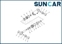 China 707-98-23100 Blade Tilt Cylinder Service Kit Komatsu Inner Repair Seal Kit For PC20R-8 Excavator for sale