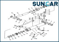 China Machinery Sealing 707-98-27600 Bucket Cylinder Seal Repair Kits For Excavator Komatsu PC100-5 for sale
