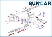 China 707-98-36250 Excavator Boom Cylinder Service Kit Komatsu PC100-6Z Inner Repair Seal Kit Parts for sale
