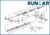 China Arm Cylinder Seal Kit 707-99-44200 Komatsu Replacement Kits For PC100-5C Excavator inner parts for sale