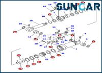 China 707-99-44270 Blade Cylinder Seal Kit PC128UU PC138US Komatsu Cylinder Inner Oil Seal Service Kit for sale