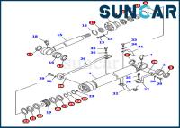 China 707-99-69620 Hydraulic Repair Seal Kits Komatsu PC1000-1 Arm Cylinder Seal Kit Inner Parts for sale