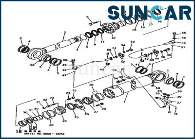 China Komatsu Repair Kit 707-99-78620 Boom Cylinder Seal Kit Fits Excavator Models PC1000-1 for sale