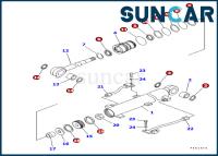 China Komatsu PC03-2 Boom Cylinder Seal Kit 707-98-03450 Repair Kit Model Inner Replacement Parts for sale