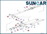 China 707-98-22820 Arm Cylinder Seal Kit Komatsu Service Kit Fits PC20MR-1 PC30UU-3 Excavator Models for sale
