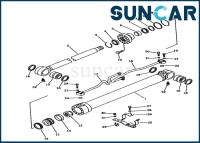 China Machinery Sealing 707-98-36100 Boom Cylinder Seal Kits For Excavator Komatsu PC100-3 Repair Kit for sale