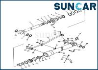 China Arm Cylinder Sealing Kit 707-98-38600 Oil Resistance Repair Kit For PC100-3 Komatsu Excavator for sale