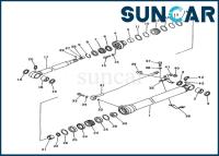 China 707-99-36620 Excavator Arm Cylinder Seal Kits Komatsu PC100N-6 Cylinder Assembly Inner Parts for sale