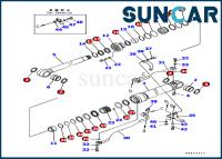 China PC380 PC400 Arm Cylinder Seal Kit 707-99-67090 Excavator Komatsu Machinery Service Kits for sale