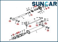 China Bulldozer Parts 131-63-05040 Lift Hydraulic Cylinder Seal Kit D53S-16 Komatsu Repair Kits for sale