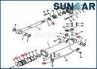 China Hydraulic Seals 135-63-05060 Lift Seal Kit Cylinder Replacement Kits For D57S-1B D57S-1 Komatsu for sale
