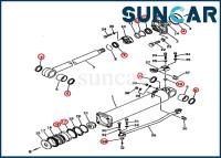 China 135-63-05050 Komatsu Cylinder Sealing Kit Standard Size Bulldozer Lift Repair Seal Kit for sale