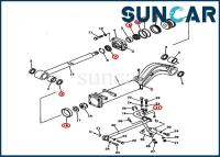 China 135-63-05010 Dump Sealing Kit Cylinder Service Kit Fits D57S-1 Komatsu Crawler Loaders for sale