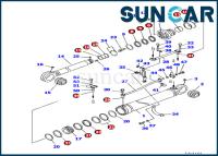 China PC1250-7 Komatsu Excavator Oil Resistance Seal Kits 707-99-69670 Hydraulic Cylinder Arm Service Kit for sale