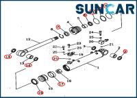 China 707-98-40020 Trimming Cylinder Repair Kit 7079840020 Dozer Seal Kits Fits Komatsu D65EX-12 for sale