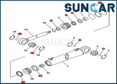 China 707-99-35170 Angle Cylinder Service Kit Hydraulic Oil Seal Kit For D61EX-12 Komatsu Crawler Dozer for sale