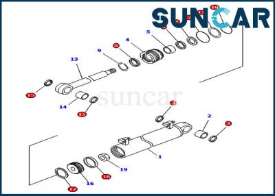 China 707-99-34600 Lift Sealing Kit Komatsu Cylinder Seal D61PX-12 Power Angle Power Tilt Dozer for sale