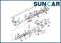 China 21D-61-12201 Arm Cylinder Seal Kit Komatsu Excavator Inner Repair Parts PC110R-1 Service Kit for sale