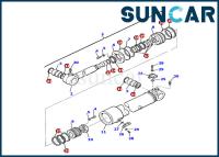 China 21D-61-13160 Hydraulic Arm Cylinder Seal Kits For Komatsu PC110R-1 Model Inner Replacement Kit for sale