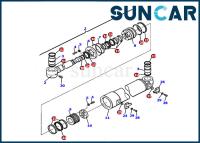 China PC110R-1 Komatsu Excavator Inner Repair Kit 21D-61-14140 Boom Swing Cylinder Seal Kit Gasket for sale