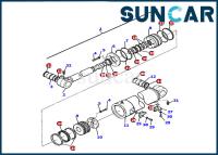 China Komatsu 21D-61-15170 Blade Cylinder Seal Kit Gasket Kit PC110R-1 Excavator Repair Service Kit for sale