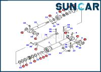 China 707-98-36240 Bucket Cylinder Sealing Kit Komatsu Seals PC120-6 Model Inner Repair Kit for sale