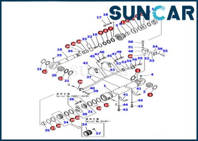China 707-98-85310 Arm Cylinder Hydraulic Seal Repair Kit Fits PC1250-8 Komatsu Excavator Machinery for sale