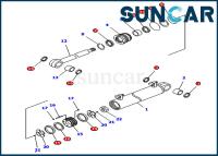 China Hydraulic Seals 707-99-36550 7079936550 Angle Cylinder Sealing Kit Fits D61EX-15 Komatsu for sale