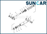 China 21S-63-02040 Komatsu Swing Cylinder Seal Kit Fits Models PC03-1 Excavator Inner Repair Kit for sale
