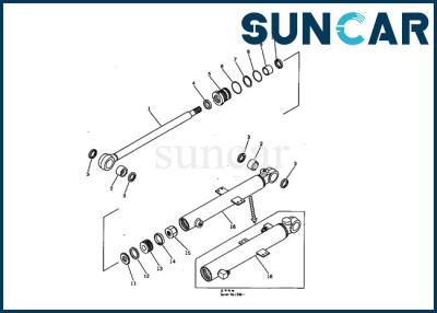 China 707-00-50310 Komatsu Boom Cylinder Seal Kit For PC05-1 Excavator Replacement Service Kit for sale