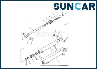China 707-00-50320 Komatsu Arm Hydraulic Cylinder Assy Seal Kit Fits PC05-1 Excavator machinery for sale