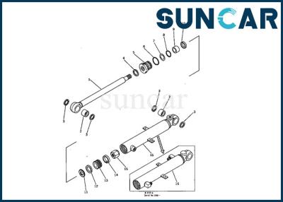 China 707-00-50330 Komatsu Bucket Cylinder Seal Kit PC05-1 Mini Excavator Cylinder Inner Service Kit for sale